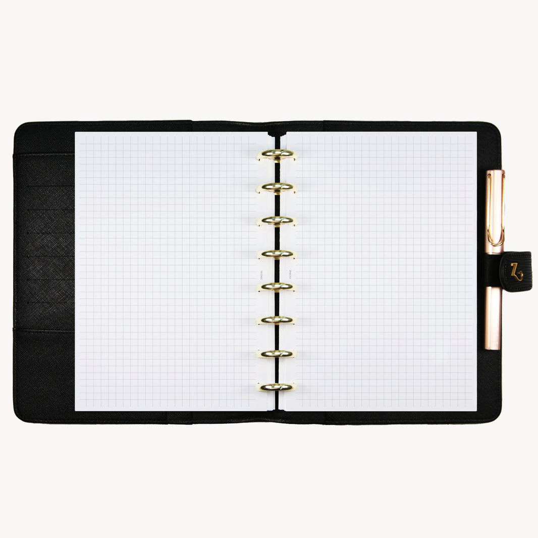 Grid Paper Planner Inserts | A5 discbound